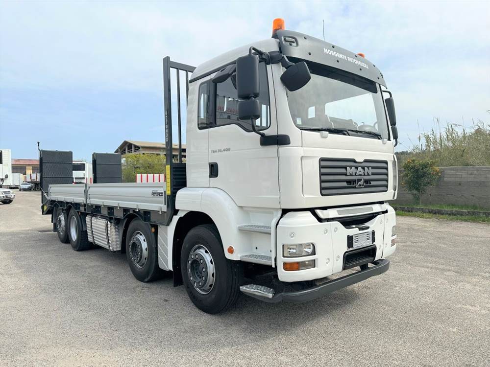 MAN TGS 35.400 4 assi 8x2 con pianale nuovo e ramp Km 0, cambio manuale ...